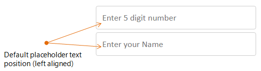 How To Align Placeholder Text In Center In Asp Net
