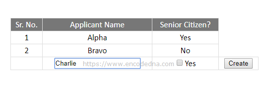 Dynamically Add Checkbox To A Table Using JavaScript
